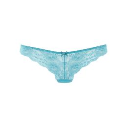 Lascana Damen String, Gr. 40adria blau, Spitze, Obermaterial: 90% Polyamid, 10% Elasthan, unifarben, Unterhosen, aus sch&ouml;ner Vollspitze und Schleife