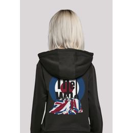 F4NT4STIC Damen Kapuzenpullover "The Who Flag Blanket", schwarz, Gr. M, Obermaterial: 65% Baumwolle, 35% Polyester, Pullover, Premium Qualit&auml;t