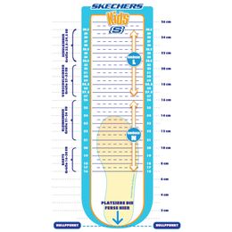 Skechers M&auml;dchen Sneaker "BOUNDER", Gr. 32, bunt, Lederimitat, kontrastfarbene Details, Schuhe, Freizeitschuh, wasserabweisend, Gr&ouml;&szlig;enschablone zum