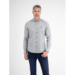 Lerros Herren Langarmhemd "Lerros Gestreiftes Herren Langarmhemd"storm blau, Gr. XXL, 82% Baumwolle, 18% Lyocell, Hemden