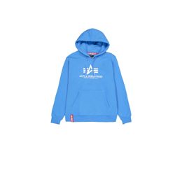 Hoodie Alpha Industries "Basic Hoodie BL", Herren, Gr. M, mediteranian blau, Obermaterial: 80% Baumwolle, 20% Polyester, regular fit, Sweatshirts Hoodie