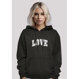 F4NT4STIC Damen Kapuzenpullover "Love University Valentinstag Herz", schwarz, Gr. XL, Obermaterial: 65% Baumwolle, 35% Polyester, Pullover, Premium