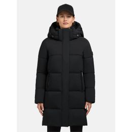 Khujo Damen Steppmantel "Haya Matt-YM", schwarz, Basic, Gr. XL, Obermaterial: 100% Polyester. Futter: 100% Nylon. Wattierung: 100% Polyester, M&auml;ntel,