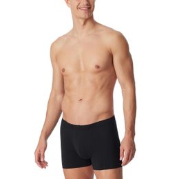 Herren Boxer "Uncover Cotton", uncover by Schiesser, Gr. M000, schwarz, Single Jersey, Obermaterial: 95% Baumwolle, 5% Elasthan, Unterhosen, ohne