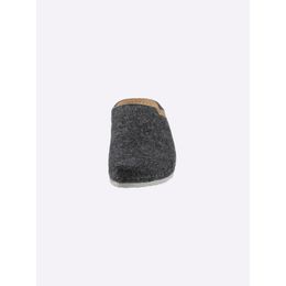 MUBB Damen Hausschuh, Gr. 38, grau, Wolle, Schuhe
