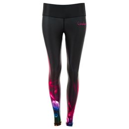 WINSHAPE Damen Leggings "AEL102-Cosmic", schwarz, Gr. XL, 80% Polyester, 20% Elasthan, Hosen, mit leichtem Kompressionseffekt