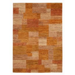 Wollteppich, B:70cm H:13mm L:140cm, orange, OCI DIE TEPPICHMARKE, Wolle, Wohnzimmer, Teppiche, "ELEGANT NEW LIMA", reine Wolle, Nepal Orientteppich,