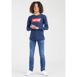 LEVI'S KIDS Kinder Skinny-fit-Jeans "LVB-510 SKINNY FIT JEANS", blau, Gr. 4, Denim/Jeans, Obermaterial: 69% Baumwolle, 26% Polyester, 3% Viskose, 2%