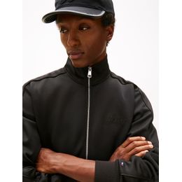 Tommy Hilfiger Herren Sweatjacke "MODERN ATH TRACK JACKET", schwarz, Gr. XL, Sweatware, Obermaterial: 95% Polyester, 5% Elasthan, Sweatjacken