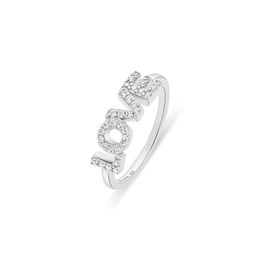 Tamaris Damen Fingerring "Schmuck Geschenk Ring Love", 56, Silber 925 (Sterlingsilber)silberfarben, kristallwei&szlig;, Silber 925 (Sterlingsilber),