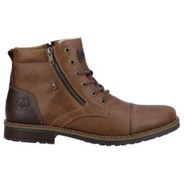 Rieker Herren Winterstiefelette, Gr. 40, braun, Lederimitat, Schuhe, Schn&uuml;rboots, Winterboots in schmaler Form