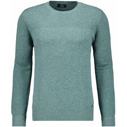 Ragman Herren Rundhalspullover, gr&uuml;n, Gr. M, 70% Baumwolle 30% Leinen, Pullover