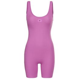 Reebok Damen Playsuit "D Bodysuit", lila, Gr. L, Rippware, Obermaterial: 77% Polyester, 23% Elasthan, Overalls