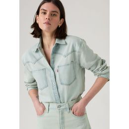 Levi's LEVI'S Damen Jeansbluse "TEODORA WESTERN SHIRT"that's it top, Gr. S, Web, Obermaterial: 100% Baumwolle, Blusen, mit Druckkn&ouml;pfen