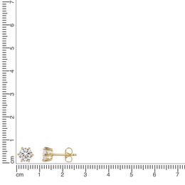 Firetti Damen Paar Ohrstecker "Schmuck Geschenk Silber 925 Ohrschmuck Ohrringe Solit&auml;r", 7, Silber 925 (Sterlingsilber)gelbgoldfarben, kristallwei&szlig;,