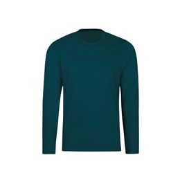 TRIGEMA Damen T-Shirt "TRIGEMA Langarmshirt aus 100% Baumwolle"saphir, Basic, Gr. S, Single Jersey, 100% Baumwolle, Shirts