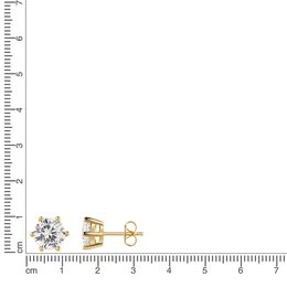 Firetti Damen Paar Ohrstecker "Schmuck Geschenk Silber 925 Ohrschmuck Ohrringe Solit&auml;r", 10, Silber 925 (Sterlingsilber)gelbgoldfarben, kristallwei&szlig;,