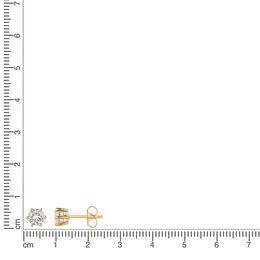 Firetti Damen Paar Ohrstecker "Schmuck Geschenk Silber 925 Ohrschmuck Ohrringe Solit&auml;r", 6, Silber 925 (Sterlingsilber)gelbgoldfarben, kristallwei&szlig;,