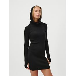 LEGER Damen Strickkleid "Mathilde, LeGer by Lena Gercke", schwarz, Gr. 40, Strick, Obermaterial: 70% Viskose, 30% Polyester, Kleider, mit Kapuze,