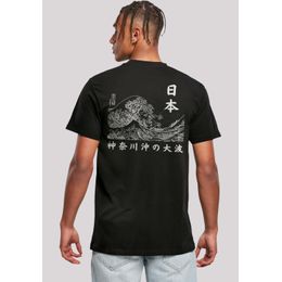 F4NT4STIC Herren T-Shirt "Kanagawa Welle - Golden Gai", schwarz, Gr. XL, Obermaterial: 100% Baumwolle, Shirts, Print