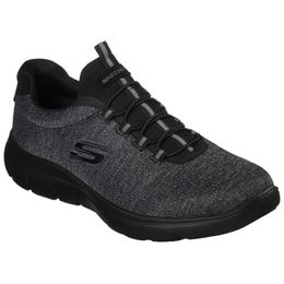 Skechers Herren Slip-On Sneaker "SUMMITS", Gr. 47,5, schwarz, Textil, Schuhe, Slipper, Freizeitschuh in komfortabler Schuhweite