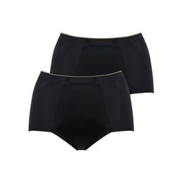 Conturelle Damen Miederslip "2er Pack Miederslip Soft Touch", Gr. 46, schwarz, Obermaterial: 61% Polyamid PA. 39% Elasthan EL., Unterhosen