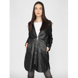 Maze Damen Langjacke "4202198", schwarz, Gr. S, Obermaterial: 100% Lammleder; Innenfutter: 100% Baumwolle; &Auml;rmelfutter: 100% Polyester, Jacken