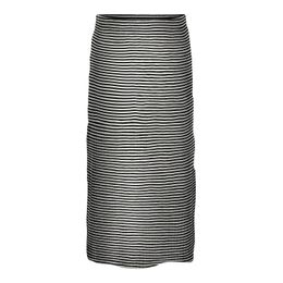 KIDS Only M&auml;dchen Jerseyrock "KOGNELLA LONG SIDE SLIT SKIRT JRS NOOS", schwarz, Gr. 164, gestreift, Jersey, Obermaterial: 60% Polyester, 35% Viskose,