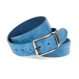 Anthoni Crown Damen Lederg&uuml;rtel, blau, Gr. 80, Rindsleder, G&uuml;rtel