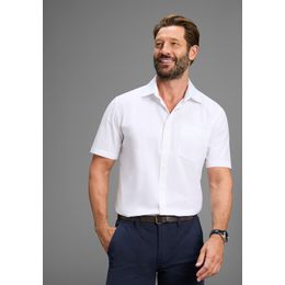 MAN'S WORLD MAN'S WORLD Herren Kurzarmhemd, wei&szlig;, Basic, Gr. 39, unifarben, Obermaterial: 55% Baumwolle, 45% Polyester, Hemden, Kurzarm