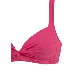 Lascana Damen Triangel-Bikini, rot, Gr. 42, unifarben, Polyamid, Bikini-Sets, in Bralette-Form