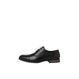 Jack & Jones JACK & JONES Herren Schn&uuml;rschuh "JFWRAYMOND", Gr. 46, schwarz, Leder, Schuhe, mit Ziern&auml;hte