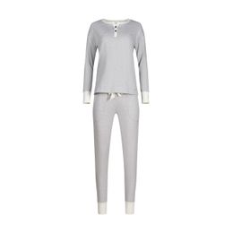 Skiny Damen Pyjama "Night In Mix & Match", Gr. 40grau melange, Single Jersey, Obermaterial: 95% Baumwolle, 5% Elasthan, meliert, unifarben,