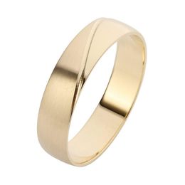 Firetti Damen Trauring "Schmuck Geschenk Gold Hochzeit Ehering Trauring "LIEBE"", 18, ohne Brillant, Gelbgold 585, 5mm, gold, Gelbgold 585,
