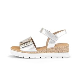 Gabor Damen Plateausandaletten "Plateau Sandale", Gr. 37,5silber, Schuhe