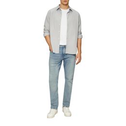 s.Oliver Herren Slim-fit-Jeans, blau, Gr. 34, unifarben, Denim/Jeans, Obermaterial: 99% Baumwolle, 1% Elasthan, Jeans, in mittelblauer Waschung