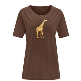 Classic Basics Damen T-Shirt "Shirt", braun, Gr. 52, gemustert, mehrfarbig, 100% Baumwolle, Shirts