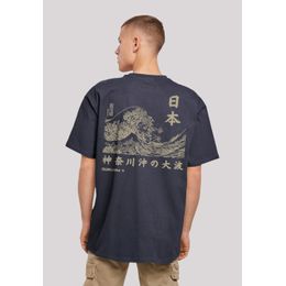 F4NT4STIC Herren T-Shirt "Kanagawa Welle", blau, Gr. S, Obermaterial: 100% Baumwolle, Shirts, Print