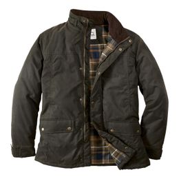 Oilskin-Outdoorjacke, Herren - 54 - Olivgr&uuml;n, aus Baumwolle
