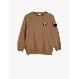 KOTON Sweatshirt Jungen Gr&ouml;&szlig;e 134/140 braun / schwarz