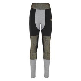 Plein Sport Leggings 'Statet' Damen Gr&ouml;&szlig;e M grau / oliv / schwarz