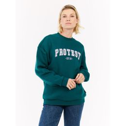 Protest Sweatshirt 'PRTIzzy' Damen Gr&ouml;&szlig;e L cyanblau / wei&szlig;