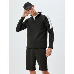 KOTON Sweatshirt Herren Gr&ouml;&szlig;e XS schwarz / wei&szlig;