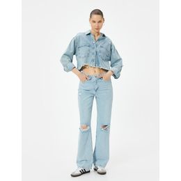 KOTON Jeans Damen Gr&ouml;&szlig;e 25 hellblau