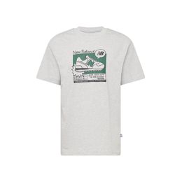 New Balance T-Shirt Herren Gr&ouml;&szlig;e L graumeliert / gr&uuml;n / schwarz