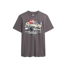 Superdry & Co T-Shirt 'Tokyo' Herren Gr&ouml;&szlig;e S dunkelgrau / rot / schwarz / wei&szlig;