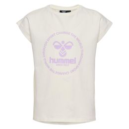 Hummel Shirt M&auml;dchen Gr&ouml;&szlig;e 122 lila / wei&szlig;