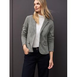 Street One Blazer Damen Gr&ouml;&szlig;e 46 graumeliert / schwarz / wei&szlig;