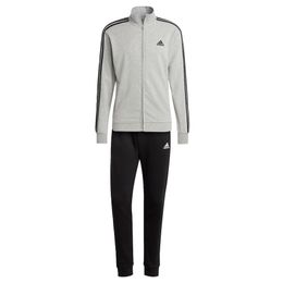 adidas Sportswear Trainingsanzug 'Basic 3-Stripes French Terry Track' Herren Gr&ouml;&szlig;e XS graumeliert / schwarz