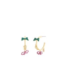 Coach Earrings female Gold, Green, Pink size One Size
